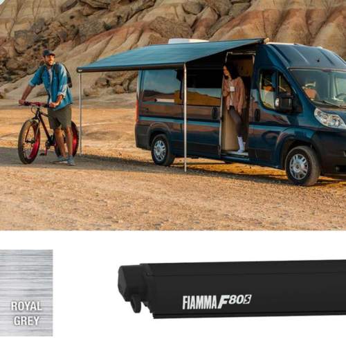 Fiamma F80S Ducato 400 Awning Deep Black Royal Grey 07831Q03R