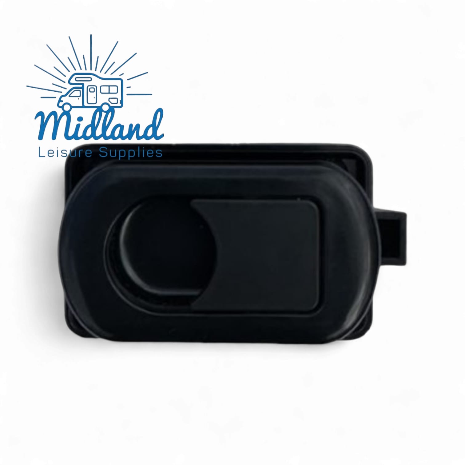 Black flush door locker catch button princess - Midland Leisure Supplies